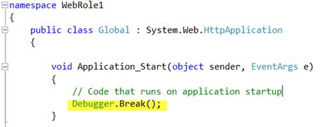 Azure Webrole Globalapplicationstart Is Never Called Stack Overflow