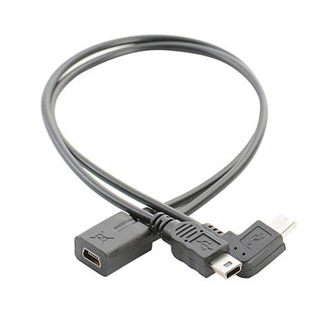 Mini Usb Splitter Extender Cable Mini 5p Female To Mini 5p Right Angles Male Micro Male Cord