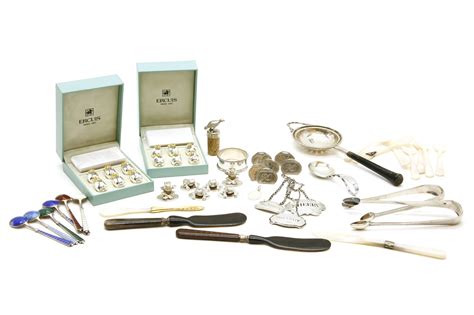 Lot 209 Two Sets Of Six Ercuis Place Name Holders