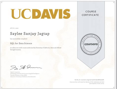 Saylee Jagtap On Linkedin In This Course I Learnt How To Use Sql