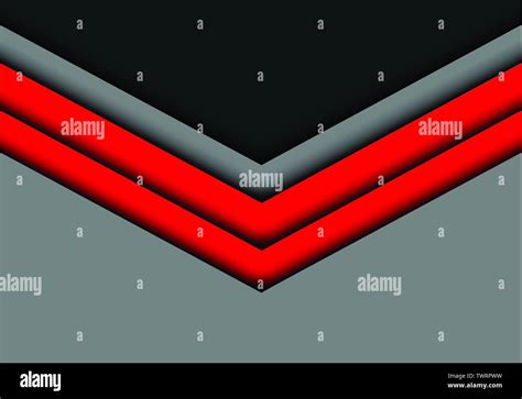 Abstract Red Grey Arrow Overlap On Black Design Modern Futuristic Background Vector Illustration