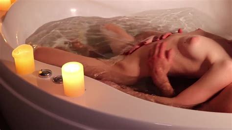 Romantic Sex In A Candlelit Jacuzzi With Amazing Slender Sexy Redhead
