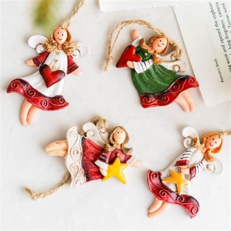 Christmas Angel Pendant Pcs Ange De Noel Pour Sapin Lutin Pendentif