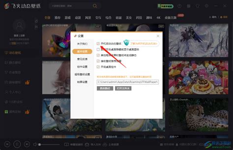 飞火动态壁纸怎么设置开机自启 飞火动态壁纸设置开机自启的方法 极光下载站