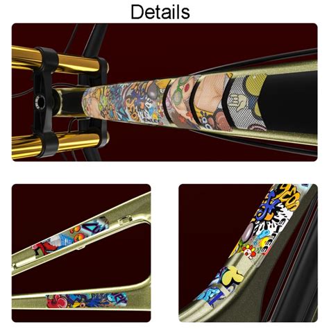 Enlee 11개대 산악 자전거 프레임 색상 변경 방지 스크래치 스티커 사이클링 장비용 방수 보호 필름 모델 Caterpillaine