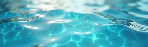 Abstract Water Surface Displays Rippling Curves Light Reflections Water Texture Shows Blue