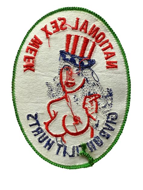 National Sex Week Give Until It Hurts Iron On Vintage Patch