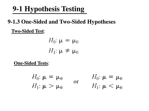 Ppt 9 1 Hypothesis Testing Powerpoint Presentation Free Download Id 5711194