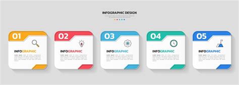 Premium Vector Vector Infographic Template With Five Infographic Elements