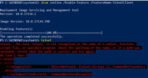 Cant Open Telnet From Windows 10 Powershell Super User