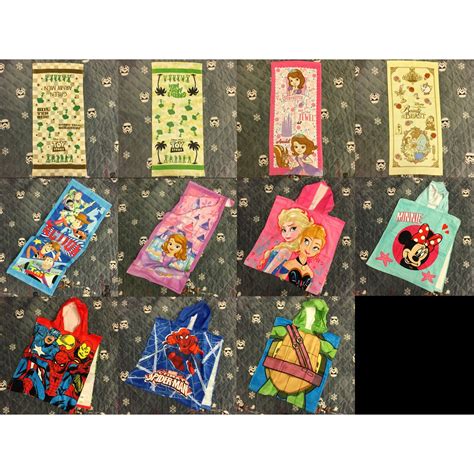 迪士尼 復仇者聯盟 蜘蛛人 冰雪奇緣 米妮 忍者龜 玩具總動員 蘇菲亞 美女與野獸 兒童浴巾 連帽浴巾 毛巾 手帕 蝦皮購物