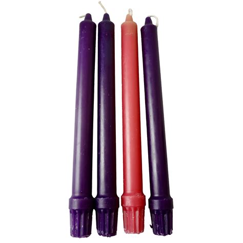 Beeswax Advent Tapers Set Of 4 10 Inch Colonial Style