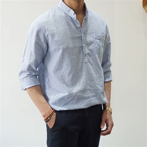 남편 출근룩 깔끔하게 입혀보세요~ 남자 7부 린넨 셔츠 코디 네이버 블로그