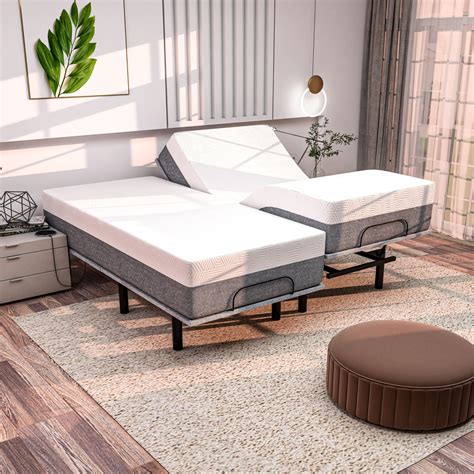 Egohome Split King Adjustable Bed Base Frame And 14 Inch