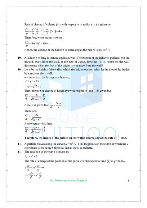 Ncert Solutions For Class 12 Maths Chapter 6 Applications Of Derivatives