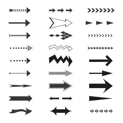 Premium Vector Collection Of Various Arrow Icons Directional Symbols Set Vector Illustration