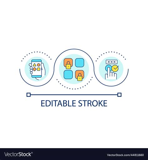 Use Different Password Loop Concept Icon Vector Image