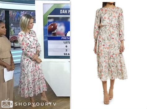 The Today Show October 2024 Dylan Dreyers White Floral Midi Dress
