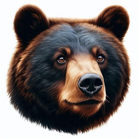 Angry Bear Face Premium Ai Generated Image