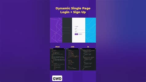 Dynamic Login Form Design Css Coding Javascript Webproject