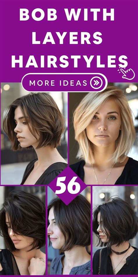 Stylish Chin Length Layered Bob Haircuts Hair Cuts Damp Hair Styles