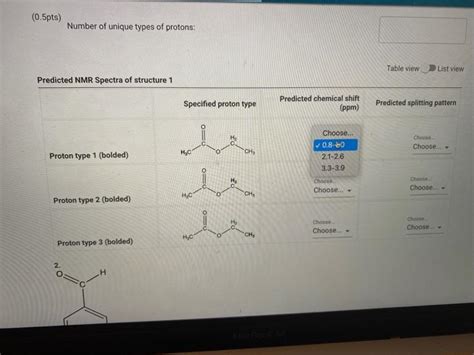 solved foe the following structures determine the number of