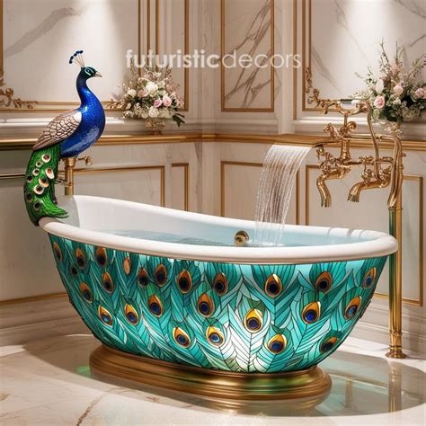 Elevate Your Bathroom Oasis With Our Exquisite Peacock Bathtub