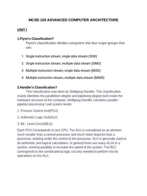 Mcse 103 By Mohd Abdullah Pdf Central Processing Unit Parallel Computing