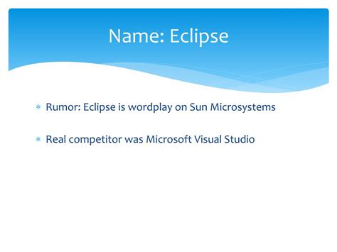 Ppt Eclipse Ide Powerpoint Presentation Free Download Id2445162