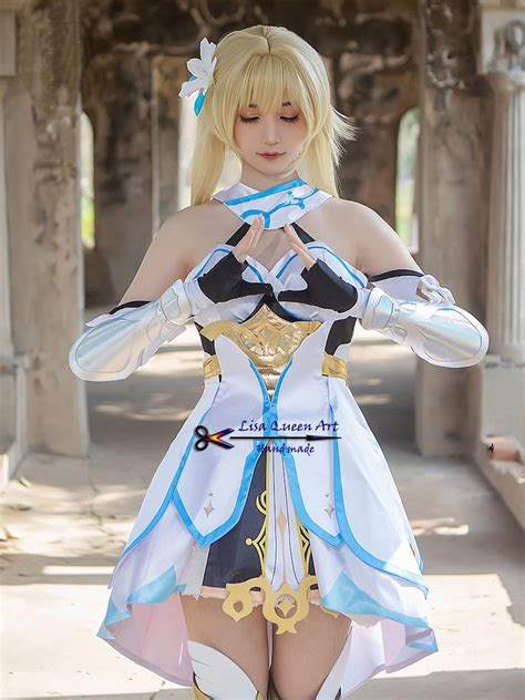 Anime Game Cosplay Genshin Impact Traveler Lumine Cosplay Costume Dress My Xxx Hot Girl