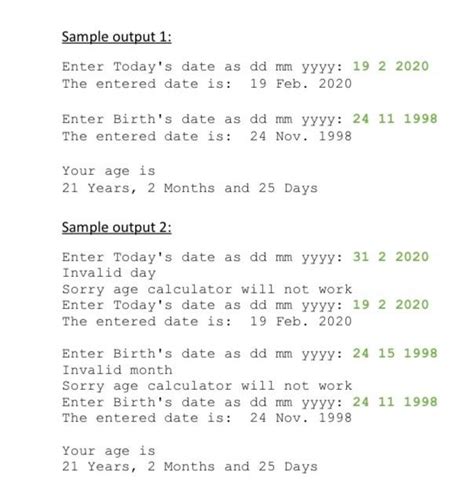 Solved Lab Exercise Write A Python Age Calculator Program Chegg Com