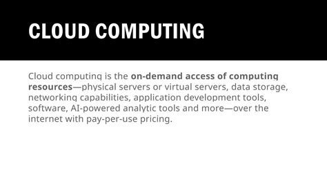 The Fundamentals Of Cloud Computing Basic Ppt