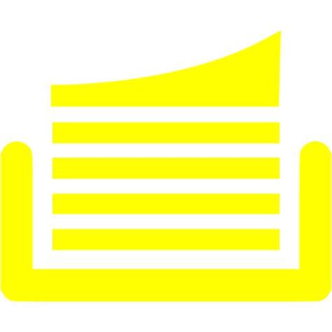Yellow Inbox 4 Icon Free Yellow Inbox Icons