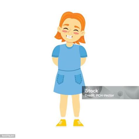 당황 하 고 웃는 소녀 벡터 삽화의 표현입니다 흰색 배경에 격리된 감정적 만화 캐릭터 감정에 대한 스톡 벡터 아트 및 기타 이미지 감정 귀여운 놀라움 Istock