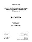 Proceedings Of The Th ACM IEEE International Symposium On Empirical Software Engineering And