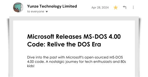 Microsoft Releases Ms Dos 400 Code Relive The Dos Era