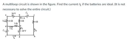 Solved A Multiloop Circuit Is Shown In The Figure Find The Chegg