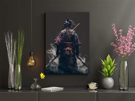 Samurai Japan Canvas Print Japanese Warrior Art Canvas Print T Idea