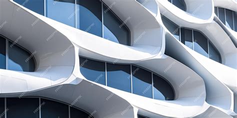추상적이고 현대적인 건축은 형태와 기능의 융합으로 매료됩니다 매끈한 라인의 혁신적인 형태와 미니멀리스트 미학은 기존의 대담하고 대담한 디자인을 재정의합니다