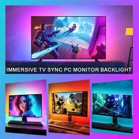 앰비언트 Tv Pc 백라이트 드림 스크린 Usb Led 스트립 컬러 싱크 Rgb 조명 Tv용 5v 티몬