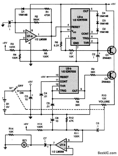 Cricket Chirp Simulator Basic Circuit Circuit Diagram