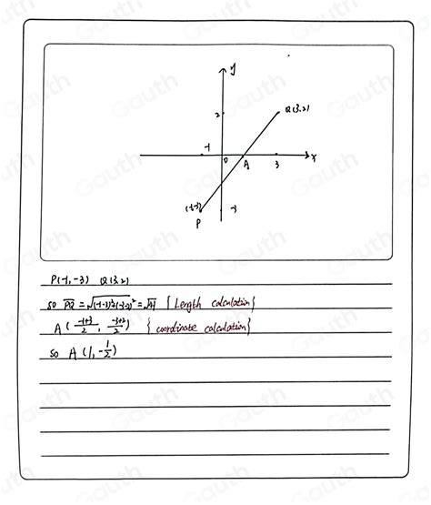 solved plot the segment overline pq with endpoints p 1 3 and q 3 2