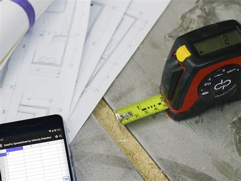 datapro tools datapro 25 bluetooth tape measure has a digital display