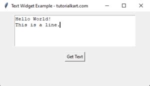 How To Get Value Entered In Text Widget In Tkinter Python