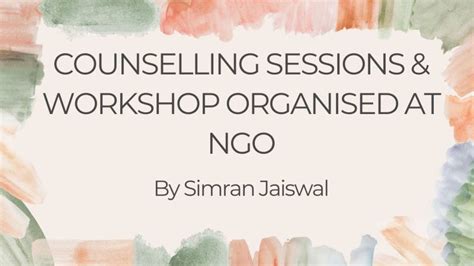 Counselling Workshop Simran Jaiswal