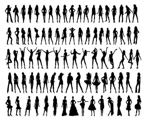 사람의 다양한 동작 실루엣 일러스트 네이버 블로그