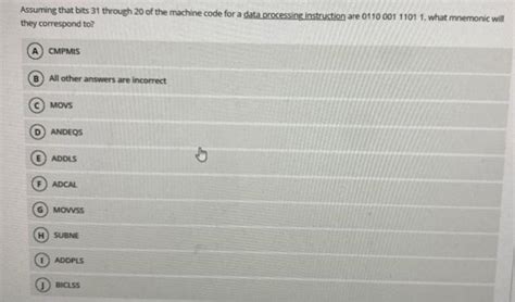 solved assuming that bits 31 through 20 of the machine code