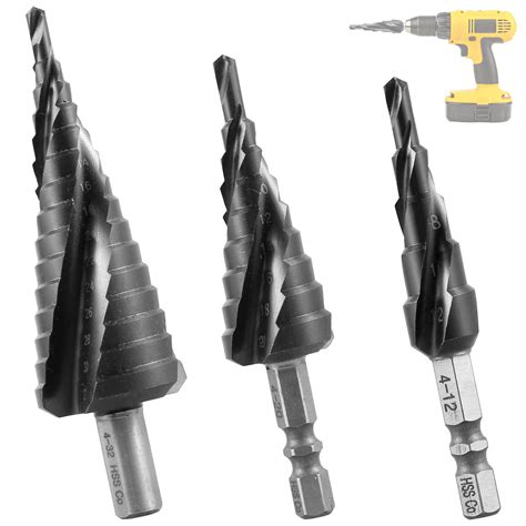 3x Step Drill Bit M35 Cobalt Hss 51015 Step Drill Cone Bits Hole