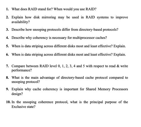 Solved What Does RAID Stand For When Would You Use RAID Chegg