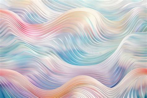 Wavy Lines In Pastel Colors Creating A Soothing Abstract Health Background Stock Illustration